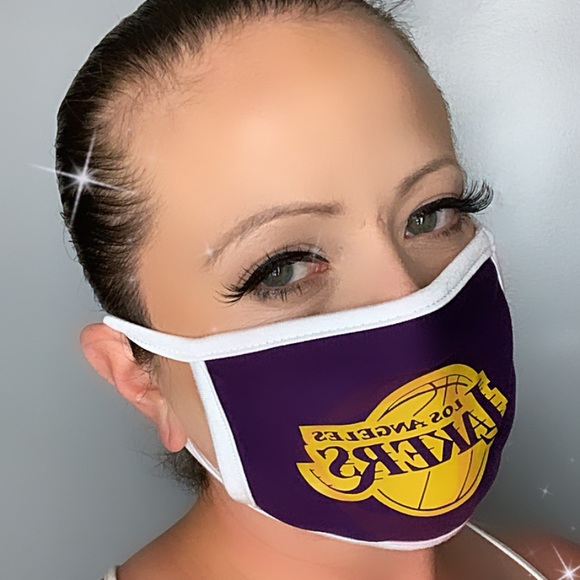 Lexico Fashion | Other | Lakers Purple Gold Stretch Cotton Unisex Mask ...